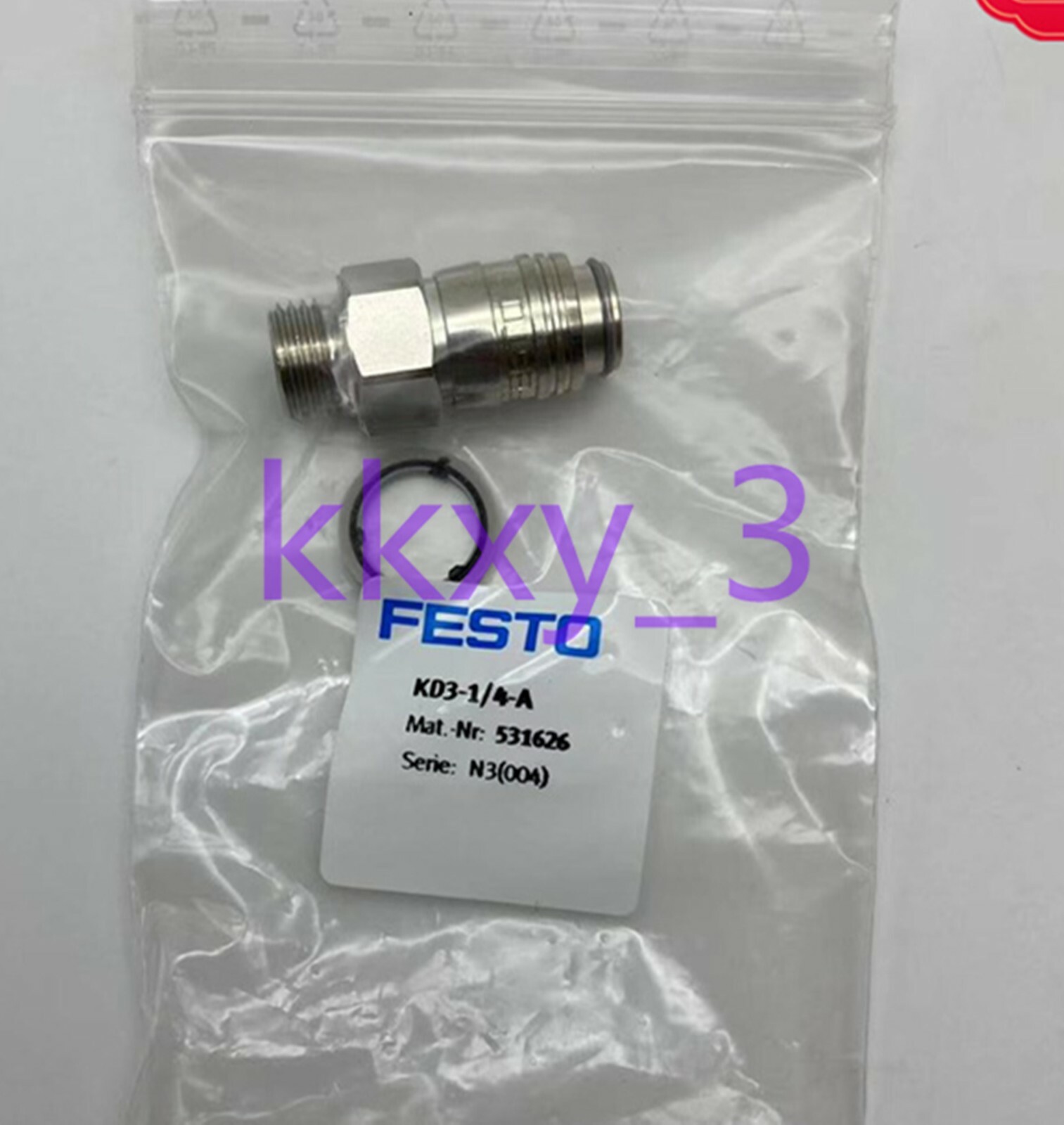 1 PCS NEW FESTO quick connect socket KD3-1/4-A 531626 thread quick ...