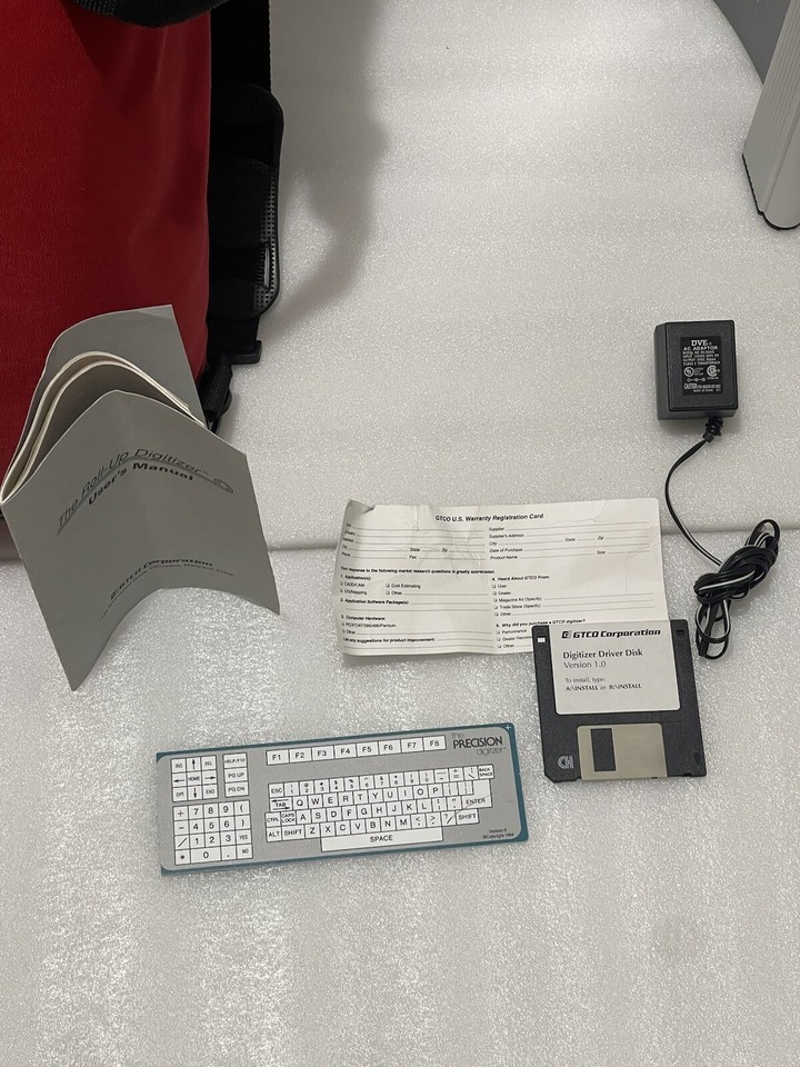 GTCO Calcomp Roll-up Digitizer -for parts because no knowledge of this ...