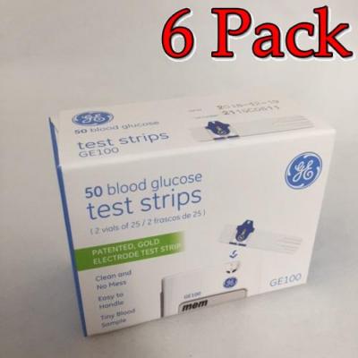 (6PK) GE100 Blood Glucose Test Strips, 50 Count 883489000750VL ...