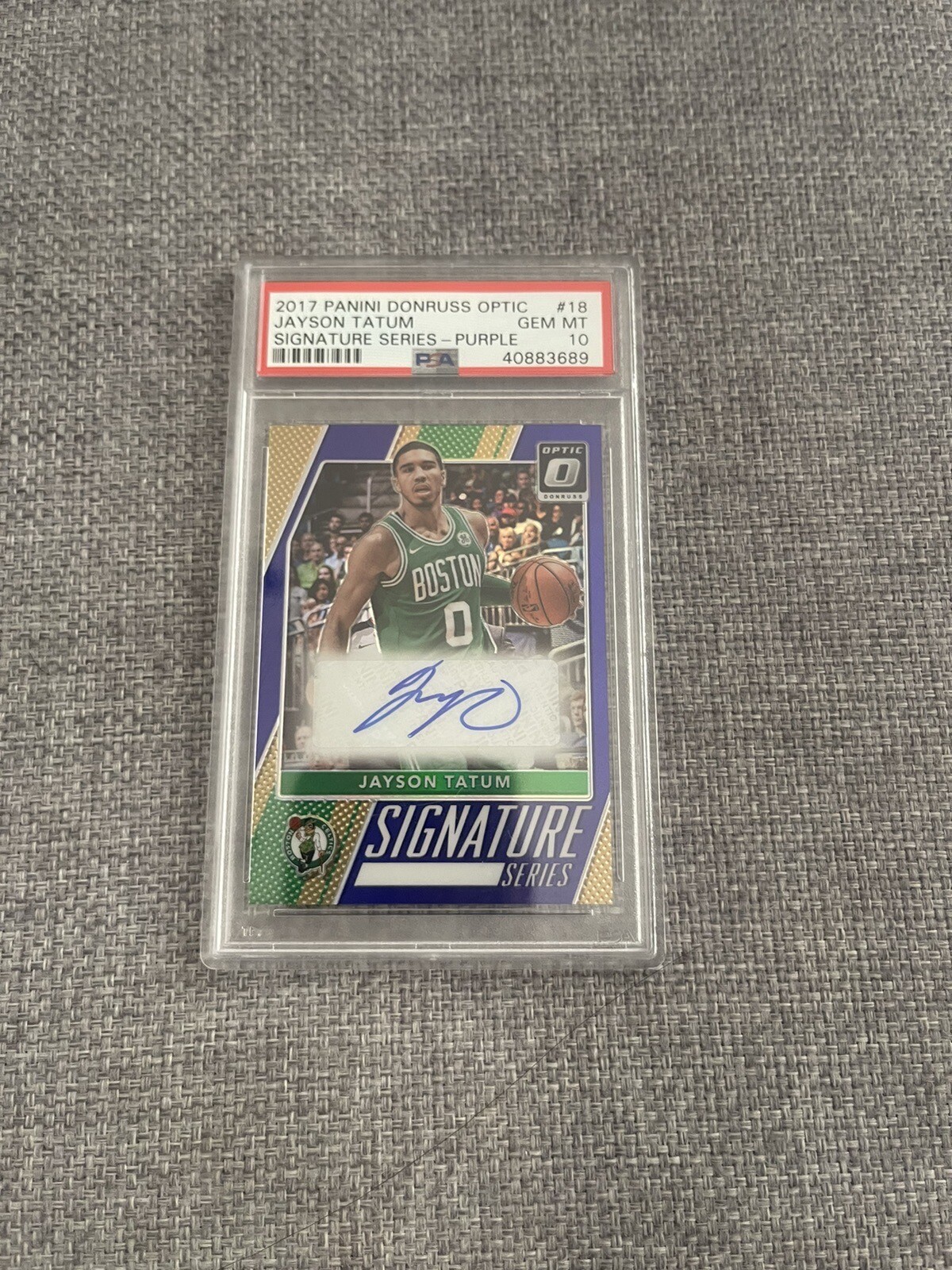 2017-18 Panini Donruss Optic - Signature Series Purple Prizm #18 Jayson ...