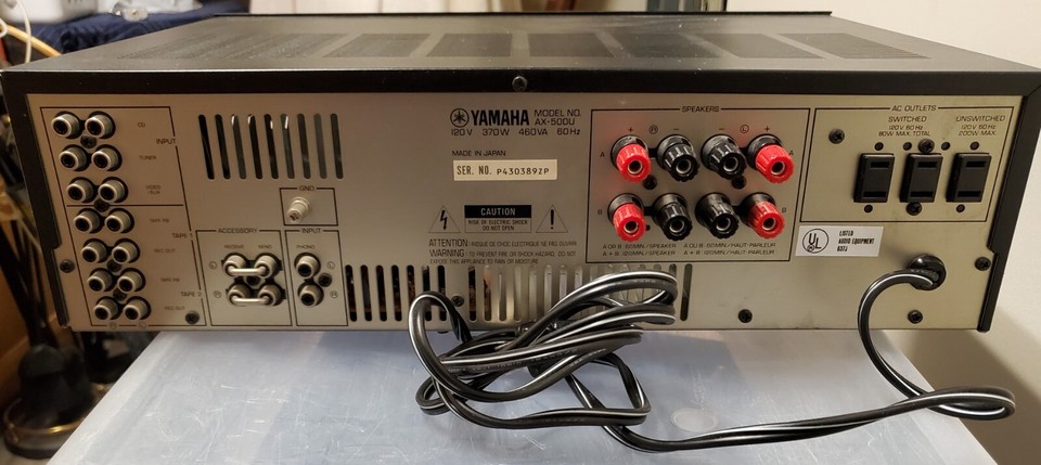 Yamaha AX-500U Natural Sound Integrated Stereo Amplifier ~ Tested ...