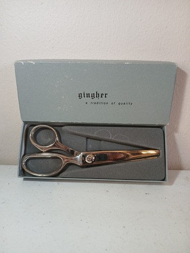 GINGHER G-7P Pinking Shears Scissors Approx 7.5" Original Box Great ...