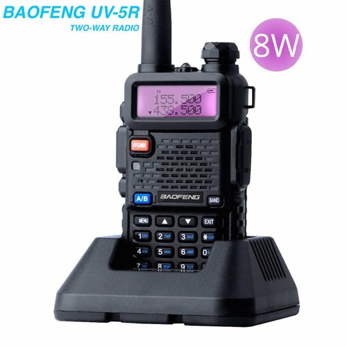 BaoFeng UV-5R Two-Way Radio Dual-Band Police Fire Wireless Ham Walkie ...