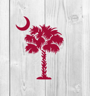 South Carolina Palm Tree Logo SC South Carolina Palmetto Tree Crescent