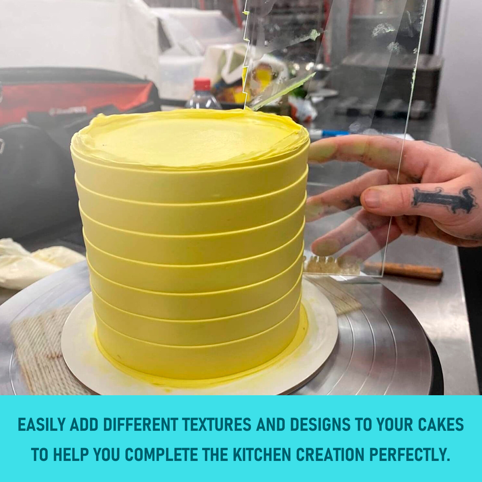 6Pcs Cake Scraper Set Acrylic Cake Edge Smoother Tool with11 Patterns ...