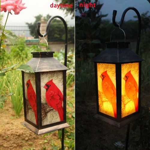 Solar Lanterns, Outdoor Hanging Lanterns Waterproof LED Solar Cardinal ...