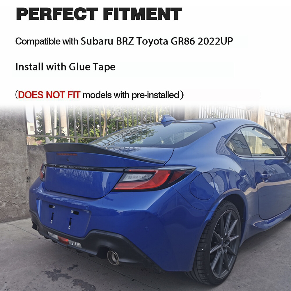 For Subaru BRZ Toyota GR86 2022UP REAL CARBON FIBER Rear Trunk Spoiler ...