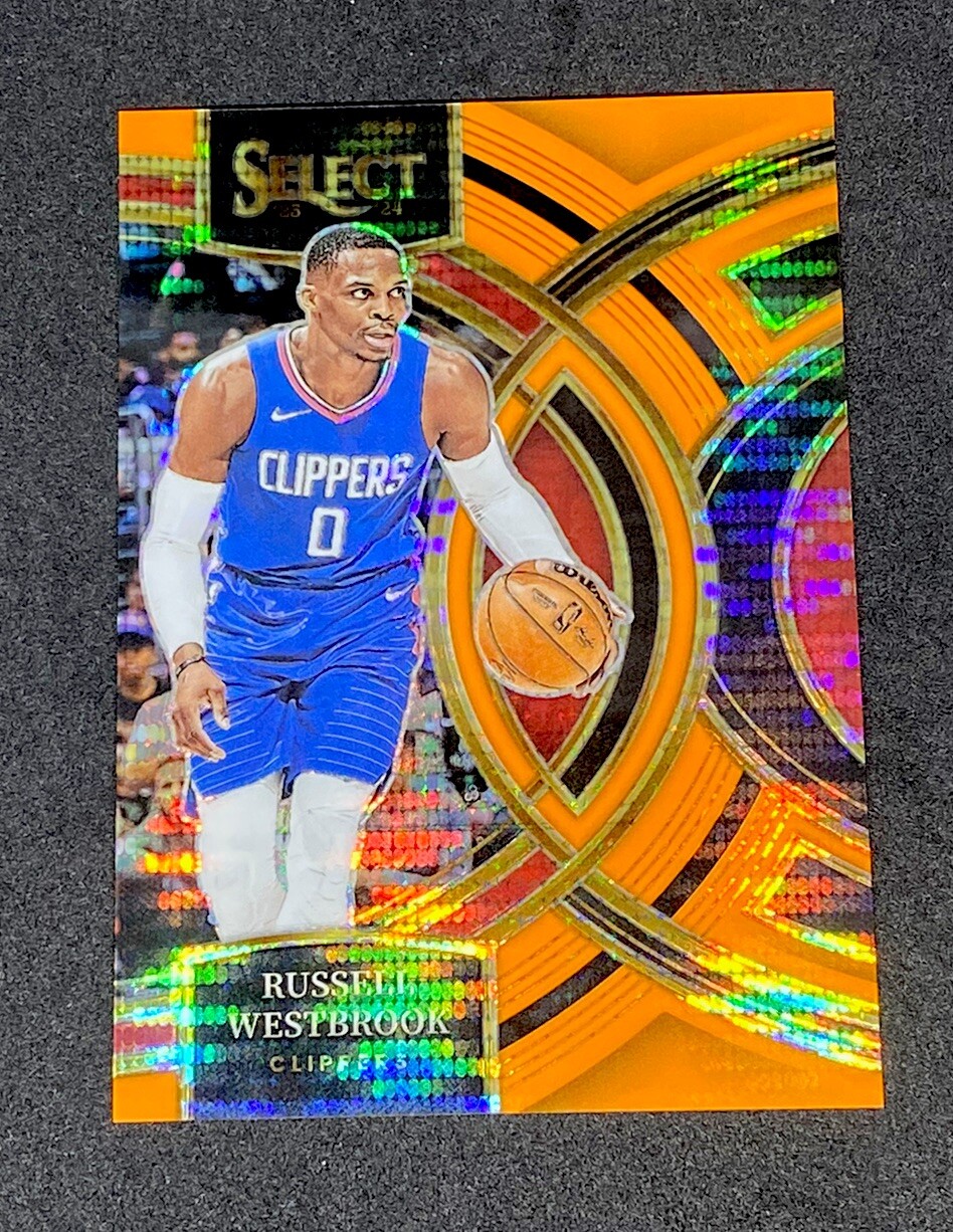 Russell Westbrook 2023-24 Select Premier Pulsar Neon Orange SSP /15 ...
