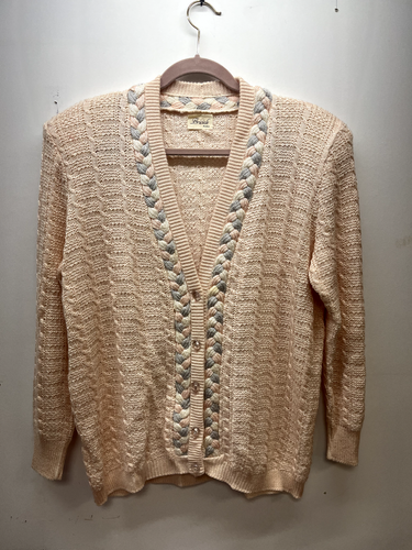 Roma Collection Knit Long Sleeve Sweater Size Large Peach | eBay