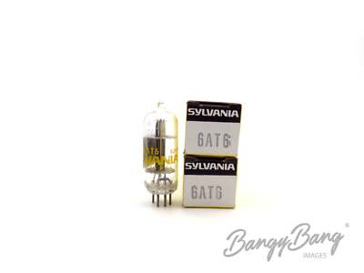 2 Vintage Sylvania 6AT6/EBC90/DH77/CV452 Duplex-diode, high-mu Triode ...