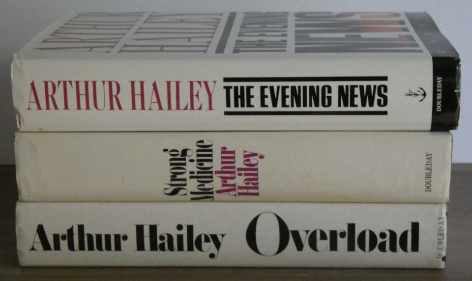 Arthur Hailey-Overload, Strong Medicine, The Evening News, Lot of 3, DJ ...