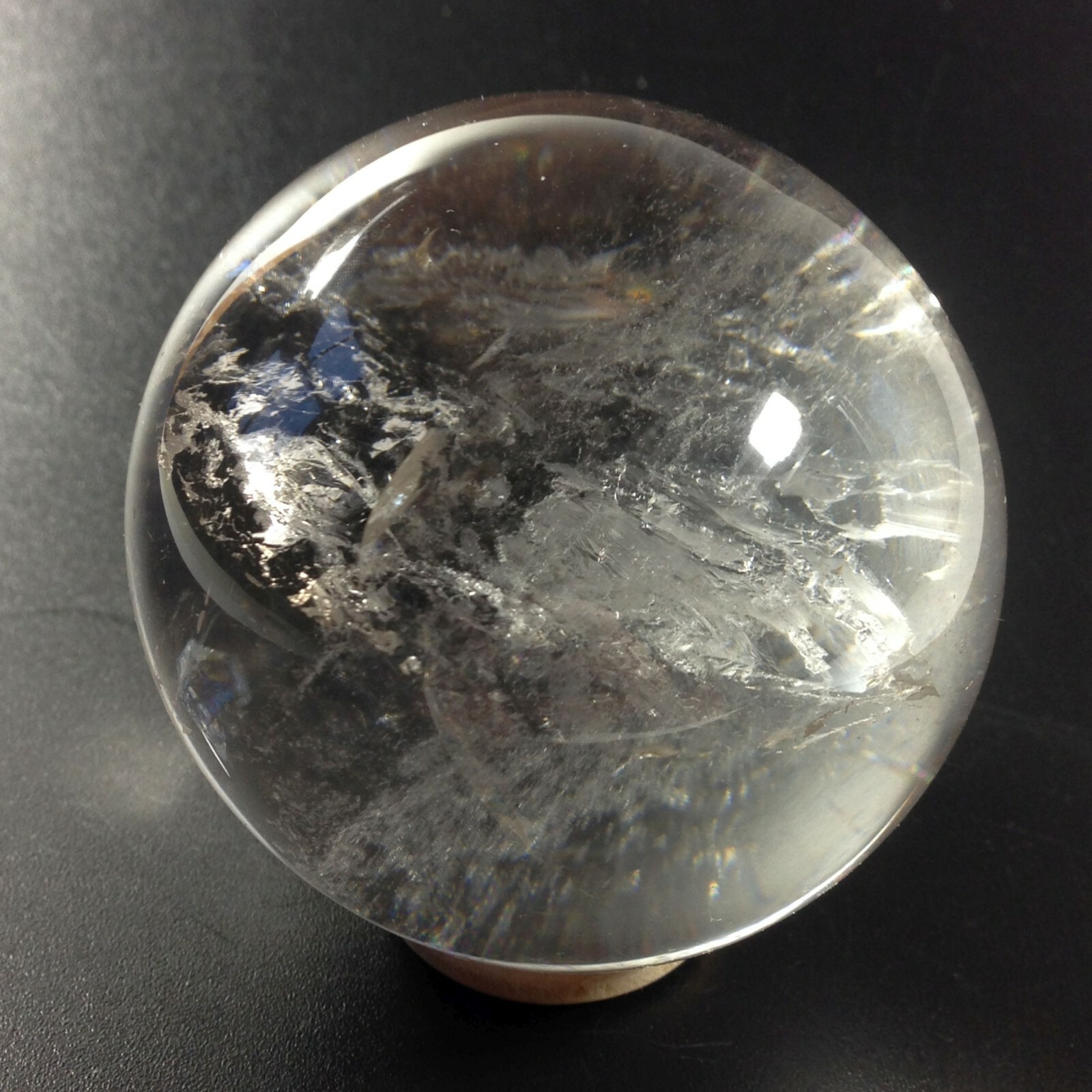 Authentic Clear Quartz Crystal Ball Sphere Reiki Healing Scrying 368g 6 ...