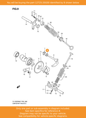 SUZUKI Spring, Decomp Cam, 12725-20G00 OEM | eBay UK