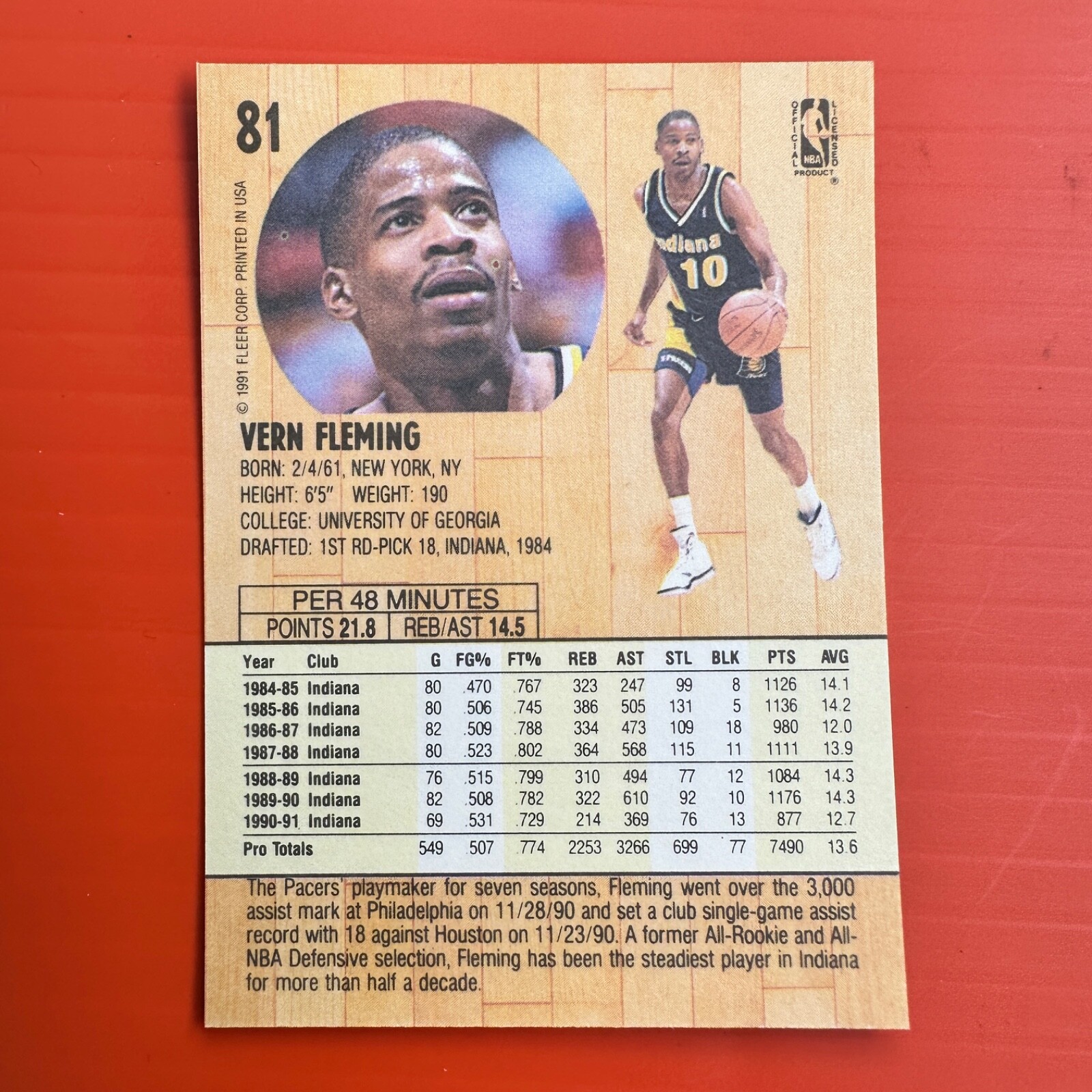 1991-92 Fleer - #81 Vern Fleming for sale online | eBay