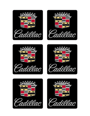 x6 Cadillac Classic Logo Truck Car Window Glossy Sticker Decal 3" | eBay