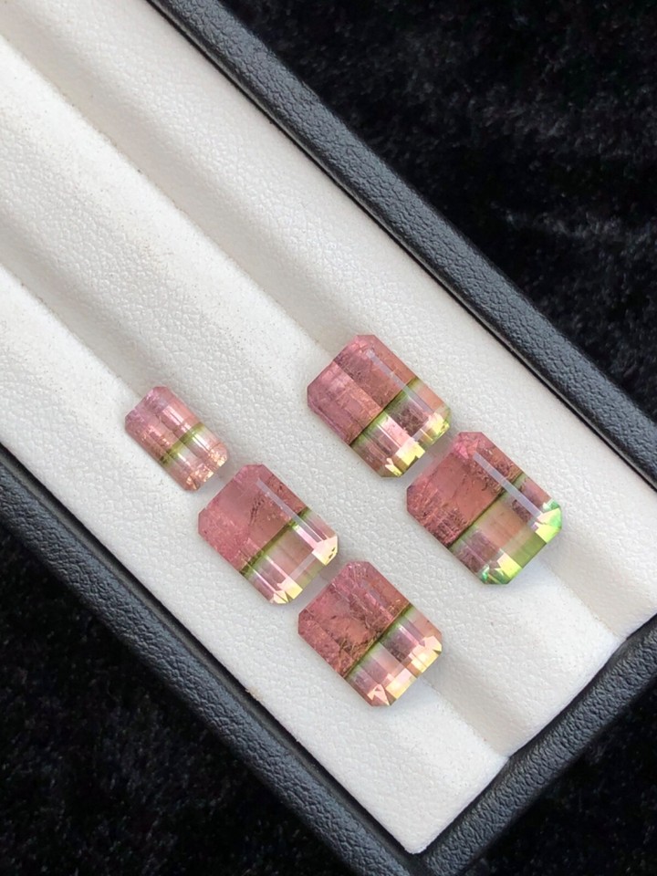 15-Cts Unique & Rare Tri Color Afghani Tourmaline Faceted Loose ...