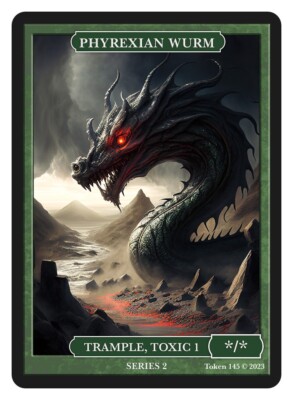 Phyrexian Wurm Token Givememana Tokens Series 2 Magic the Gathering MTG ...
