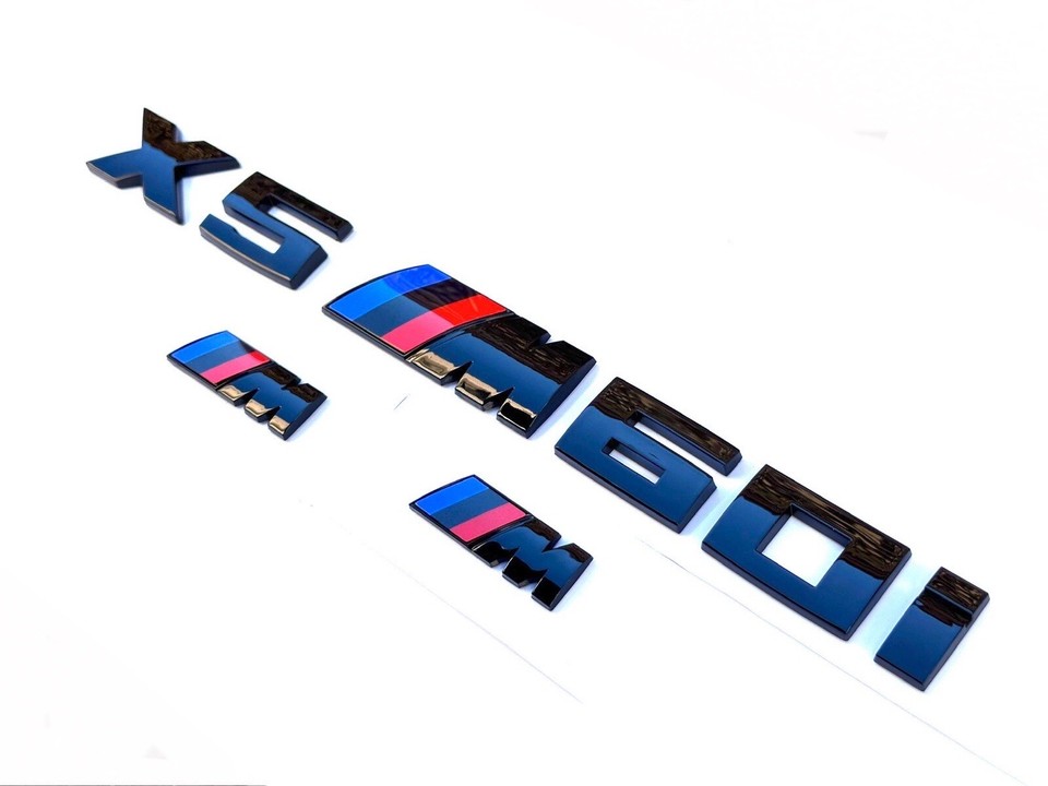 4Pcs Gloss Black Style for for BMW X5+M60i+2 Fender Emblems M Emblem | eBay