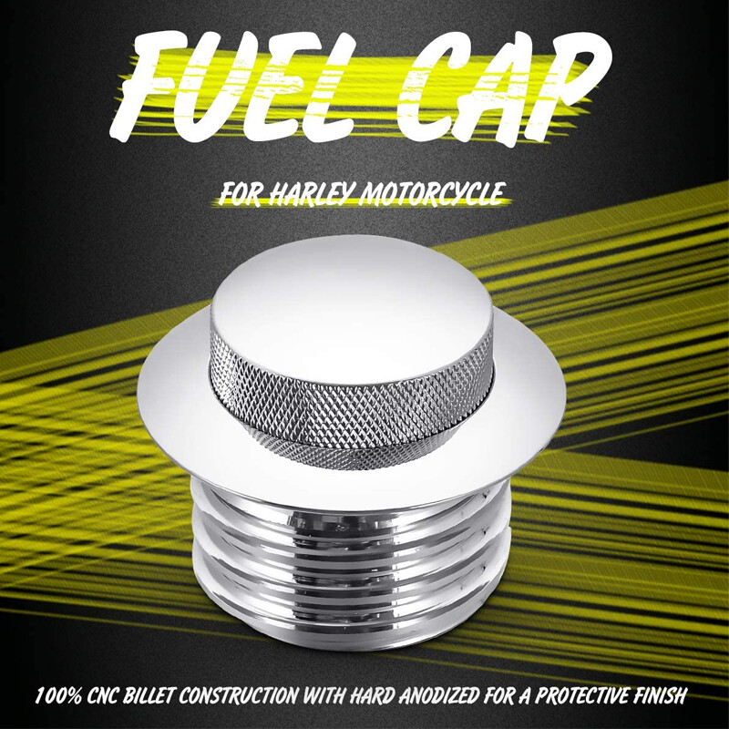 NEW Pop-up Tank Gas Cap Chrome Vented Flush Mount Fuel Filler Cap for ...