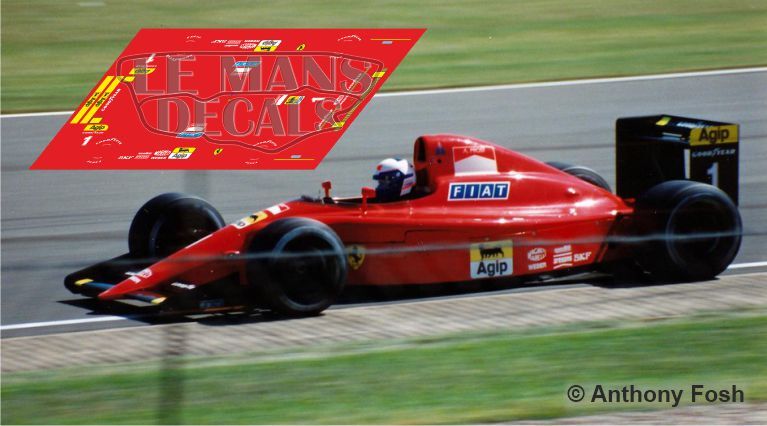 Decals Ferrari F641 British GP 1990 1:32 1:43 24 18 641.2 slot ...