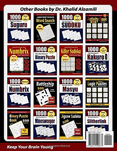 Calcudoku Adult Puzzle Book: 1000 Easy to Hard (6x6, 7x7, 9x9) Mathdoku ...