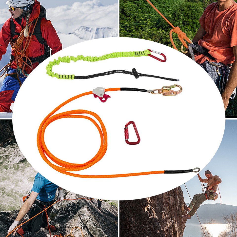 Steel Core Flip Line 14ft Tree Climbing Lanyard w/Triple Locking ...