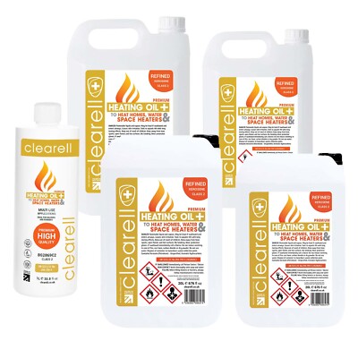 Clearell 1-20 Litres HEATING OIL Premium Quality KEROSENE Fuel for ...