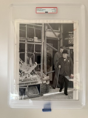 1940 Type III 8x10 AP Wire Photo Churchill Manston 28 Aug 1940 PSA DNA ...