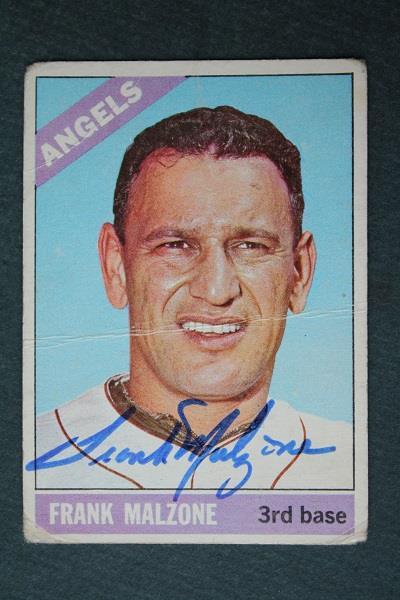 California Angels Frank Malzone signed / autographed 1966 Topps ...