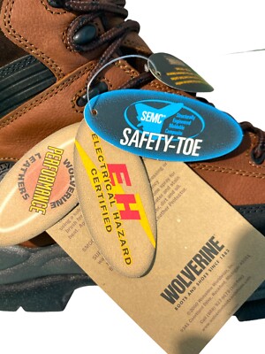 Wolverine ASNI Z41/PT99 Men’s Sz10 Genuine Brown Leather Steel Toe Work ...