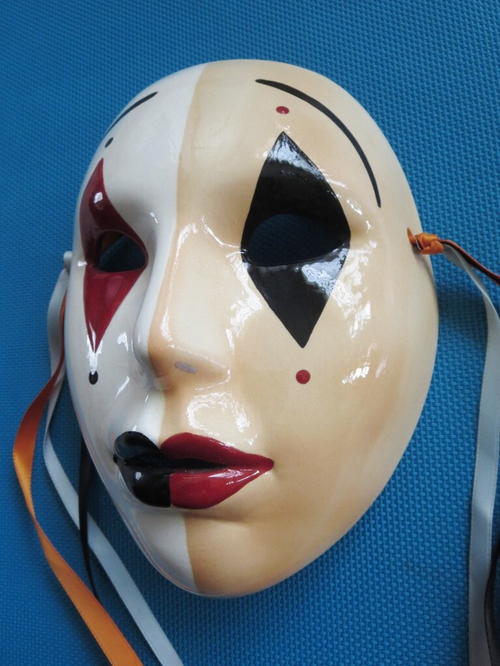 Clay Art Ceramic Face Wall Mask, Claudia Cohen's Vintage Mime Mask | eBay