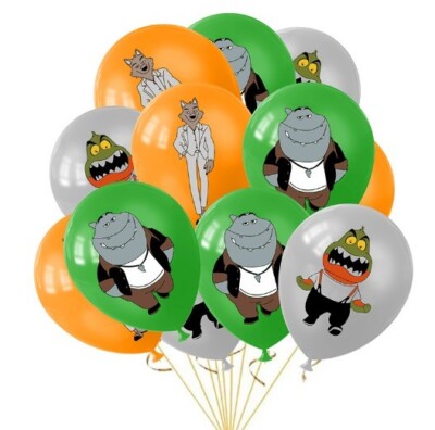 12pcs The Bad Guys Latex Balloon Set Birthday Party Decoration Supply ...