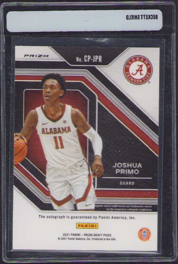 JOSHUA PRIMO AUTO 2021 22 Panini Prizm Draft Picks PENMANSHIP Hyper ...