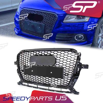 RSQ5 Style Honeycomb Sport Front Grill Grille Gloss Black For 2013-2017 ...