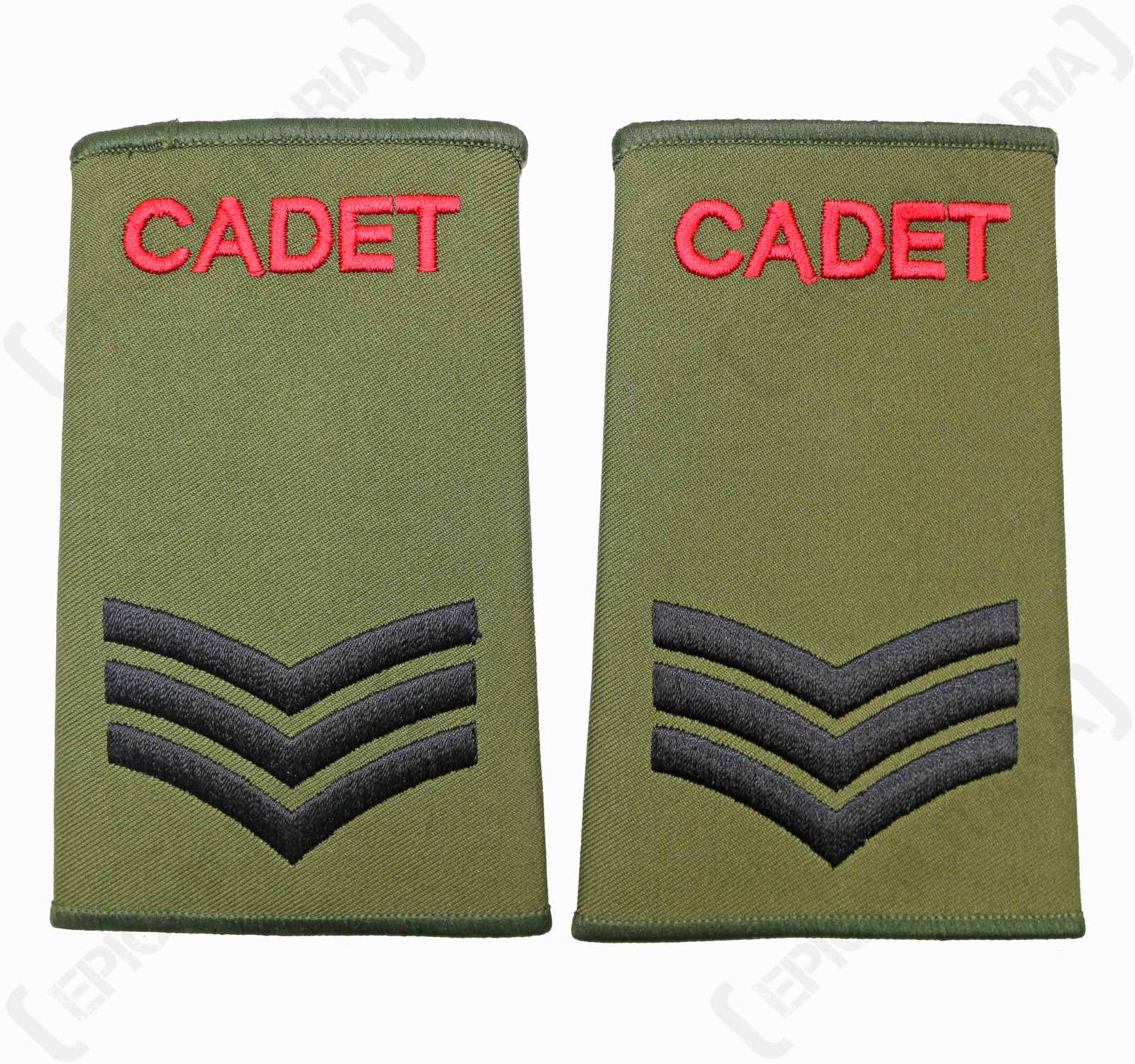 NEW British Army ACF CCF Cadets RANK SLIDES Olive Green Uniform Patches ...