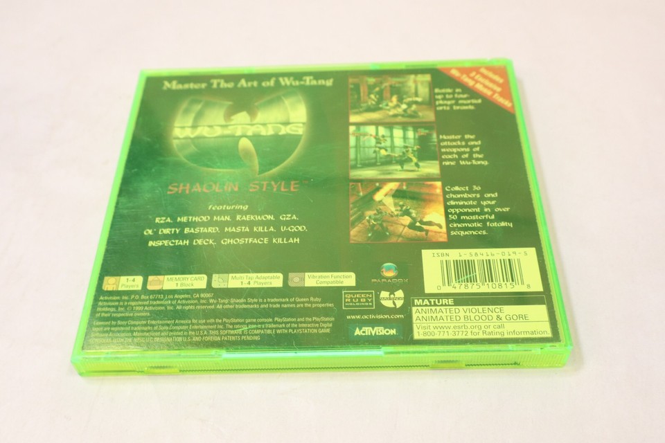 Wu-Tang: Shaolin Style (Sony PlayStation 1, 1999) | eBay