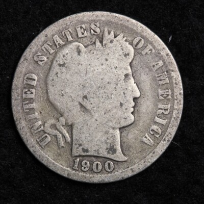 1900 Silver Barber Dime GOOD FREE SHIPPING | eBay