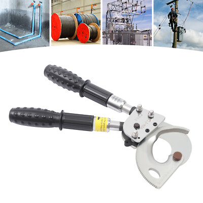 Ratchet Cable Cutter Ratcheting Wire Cutting Tool Heavy Duty ...