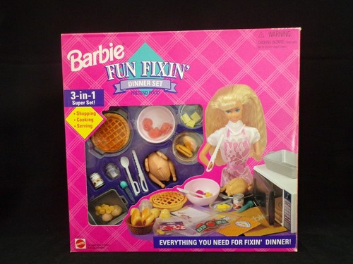 Barbie Fun Fixin' Dinner Set 1995 Mattel Brand New in Box #67431 | eBay