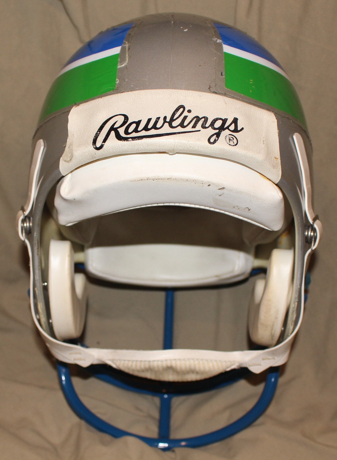 1987 SEATTLE SEAHAWKS, 1984 FRANCO STYLE, RAWLINGS ANFL FOOTBALL HELMET ...