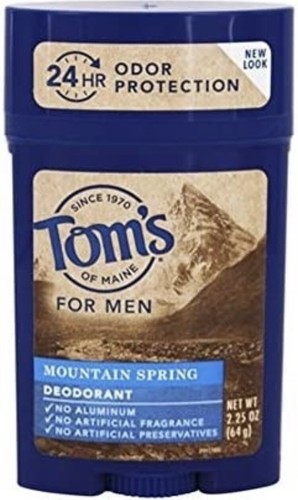 TOM'S of MAINE~MOUNTAIN SPRING~Aluminum Free~24 Hour~Deoderant 2.25 OZ ...