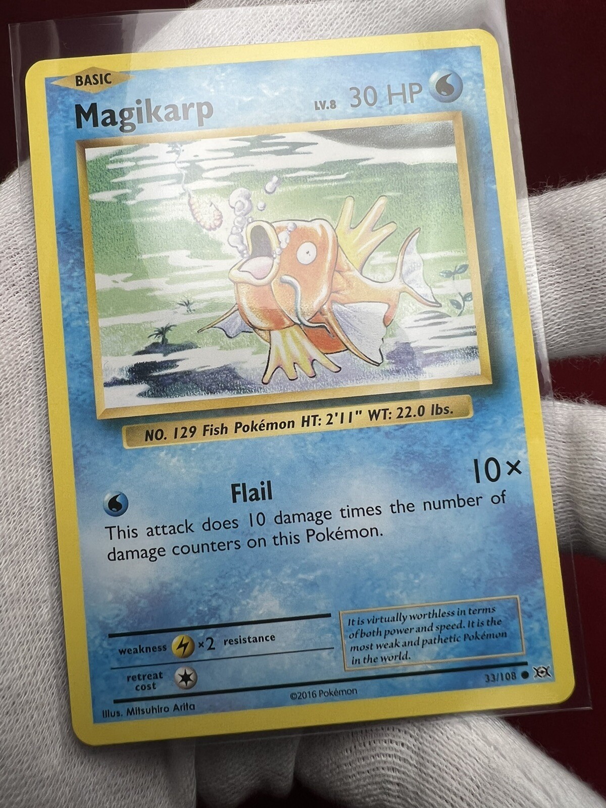 2016 Pokemon Card **Magikarp Lv.8** Evolutions XY Set No. 33/108 ...