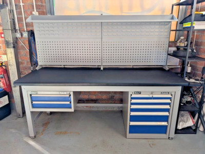 Complete Industrial Workstation & Cabinet Combo 1.8m - Workbench ...