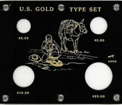 Capital Holder For US Gold Type Set 20 10 5 & 2.50 Collector Gift Black ...