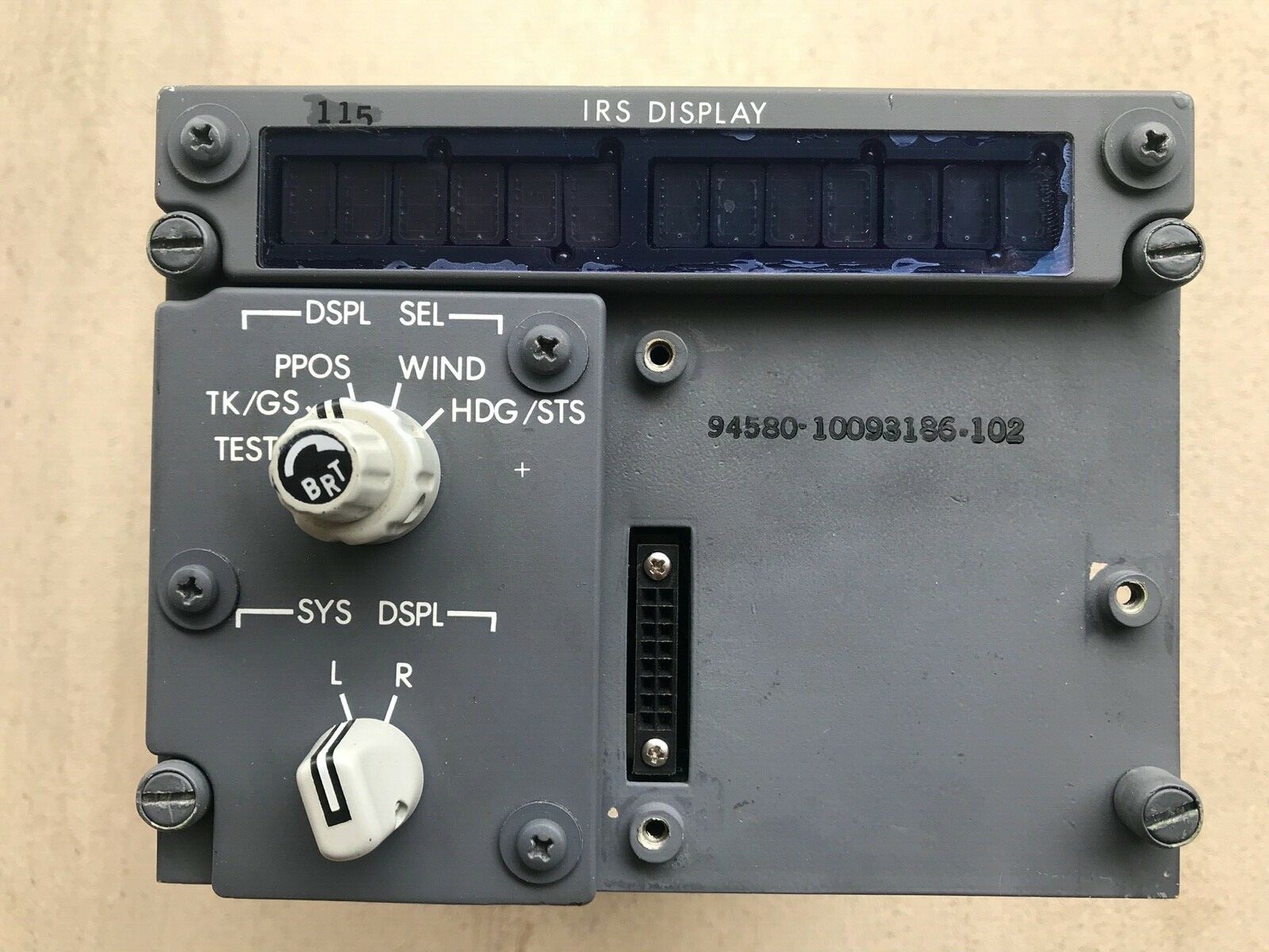 Aircraft Inertial System Display Unit Cg1135-ac01 Honeywell *untested ...