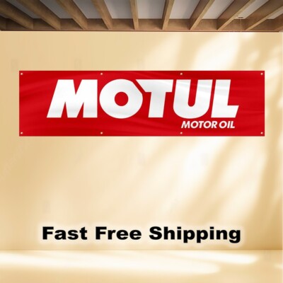 MOTUL OIL 2'X8' BANNER FLAG F1 MOTORCYCLE KTM ATM RED BULL MOTORCROSS ...