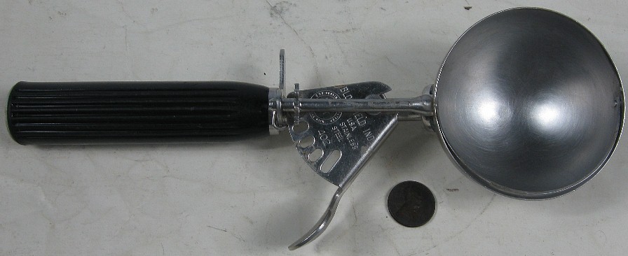 Vintage Ice Cream Scoop Bloomfield, IN Stainless Steel Model 402 8 2 3/ ...