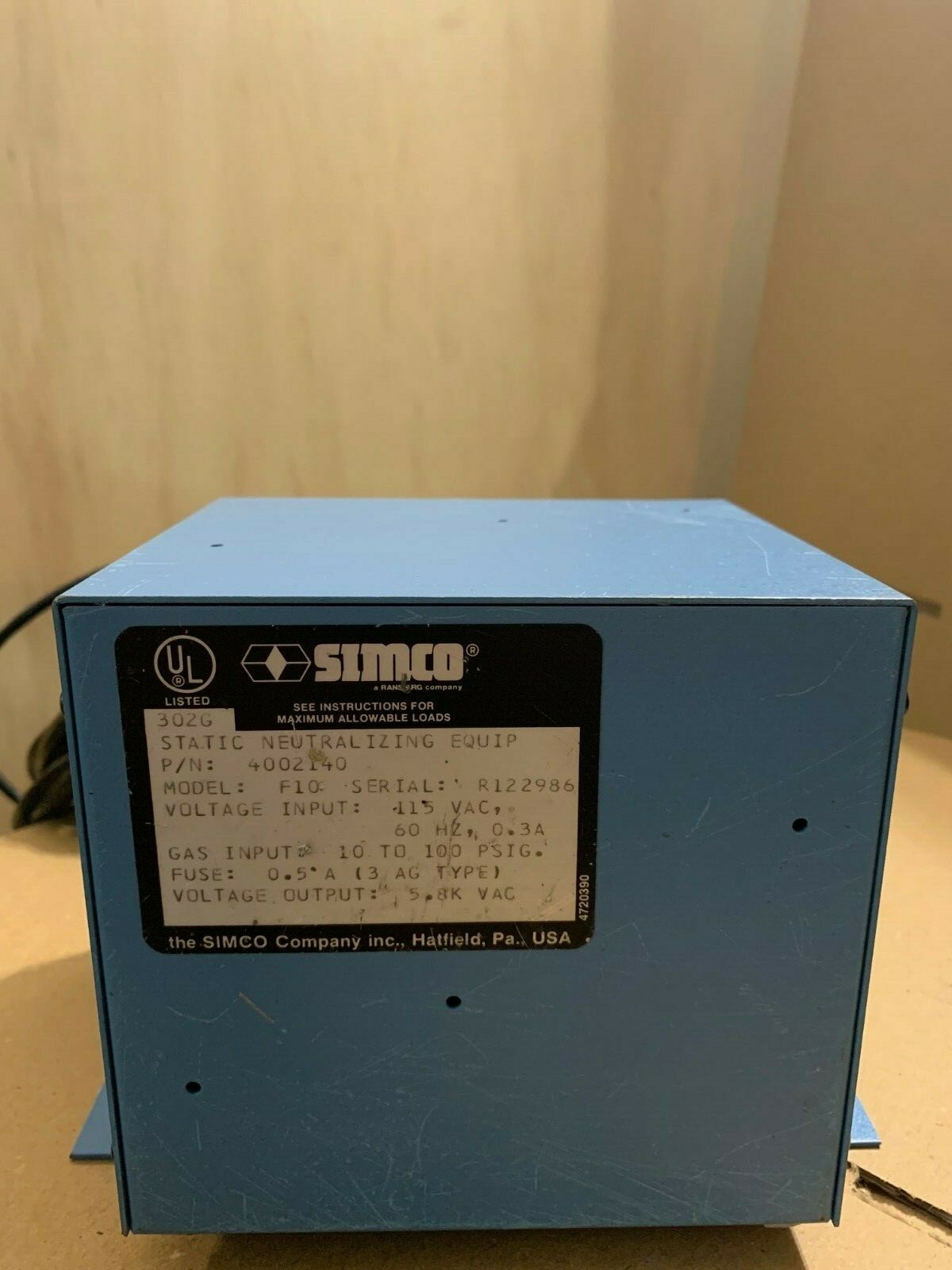 Simco F10 4002140 Top Gun Static Neutralizing Blow Off Gun 302G | eBay