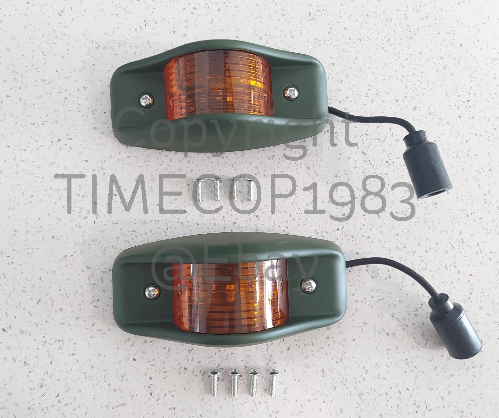 HUMVEE SIDE MARKER LIGHT (2) LED AMBER Military truck 24V HMMWV M35A2 ...
