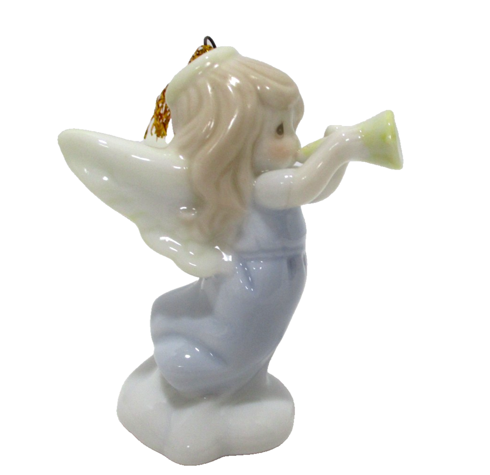 Vintage Mini Precious Moments Porcelain Angel Ornament Joy to the World Avon | eBay